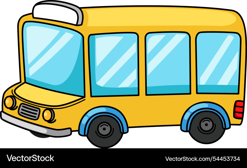 School bus outline white on background Royalty Free Vector