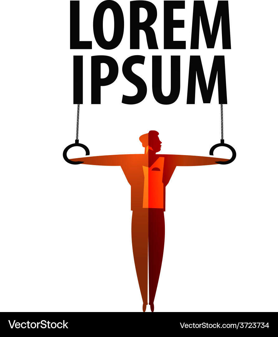 Sports logo design template athlete Royalty Free Vector