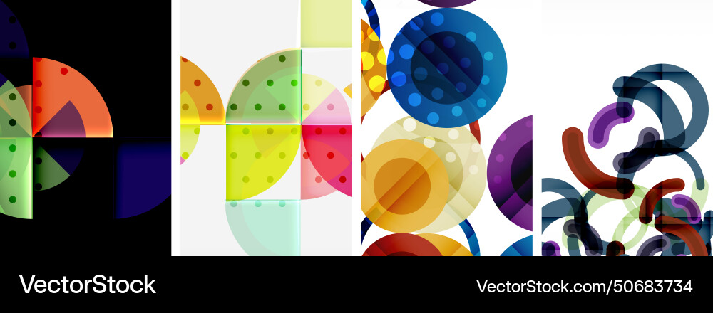 World of geometric elegance with abstract circle Vector Image