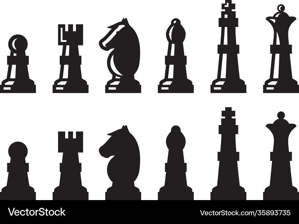 Chess pieces Royalty Free Vector Image - VectorStock