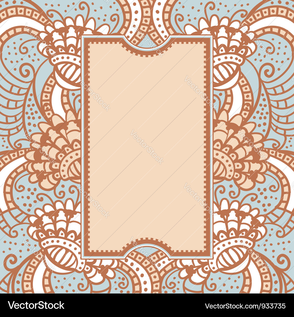 Floral Vintage Frame Pattern Royalty Free Vector Image