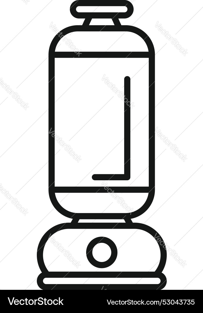 Gas lamp standing on a round base icon outline Vector Image