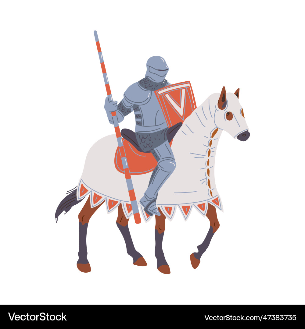 Medieval knight wearing Royalty Free Vector Image