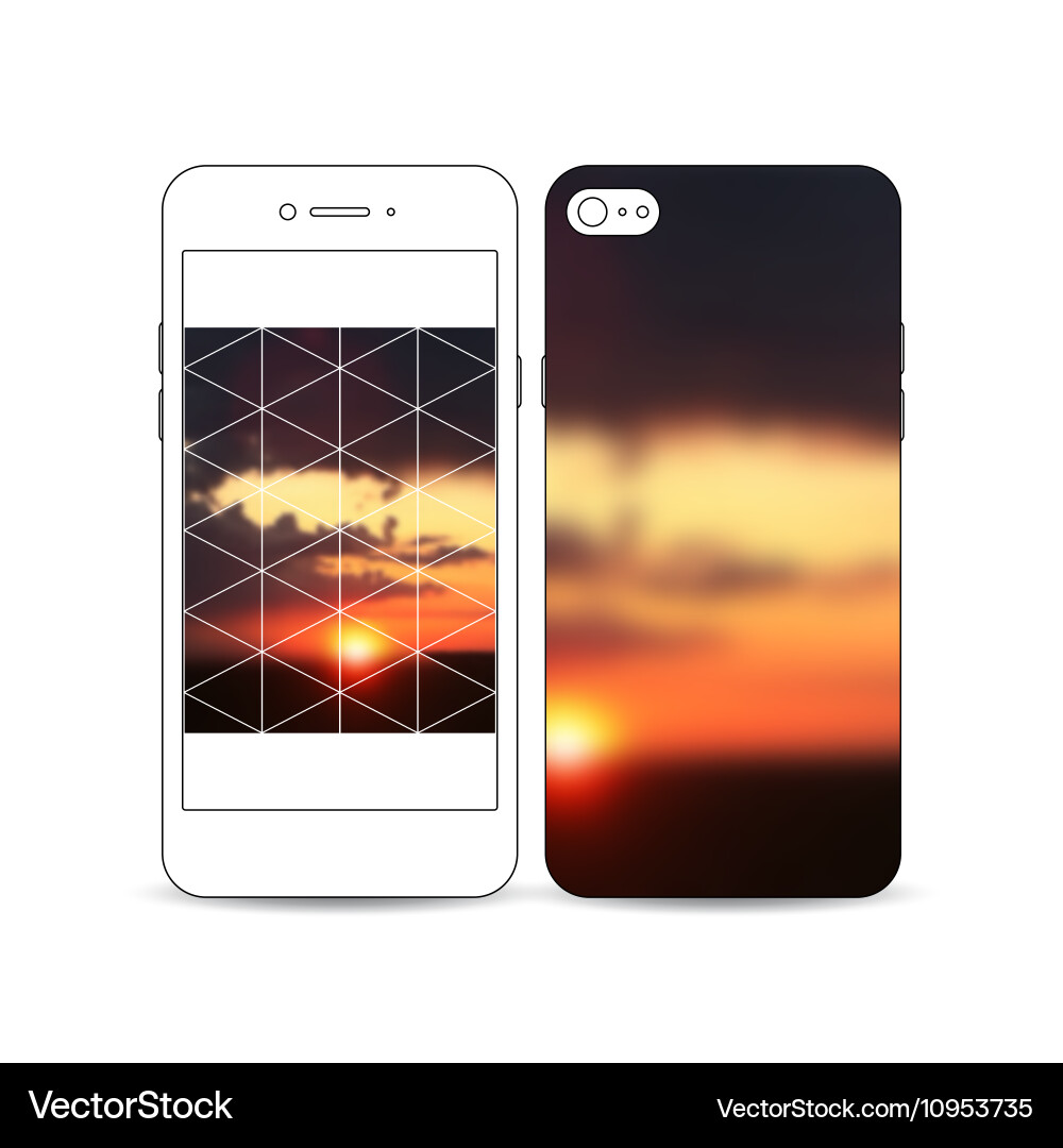 Mobile smartphone with an example of the screen Vector Image