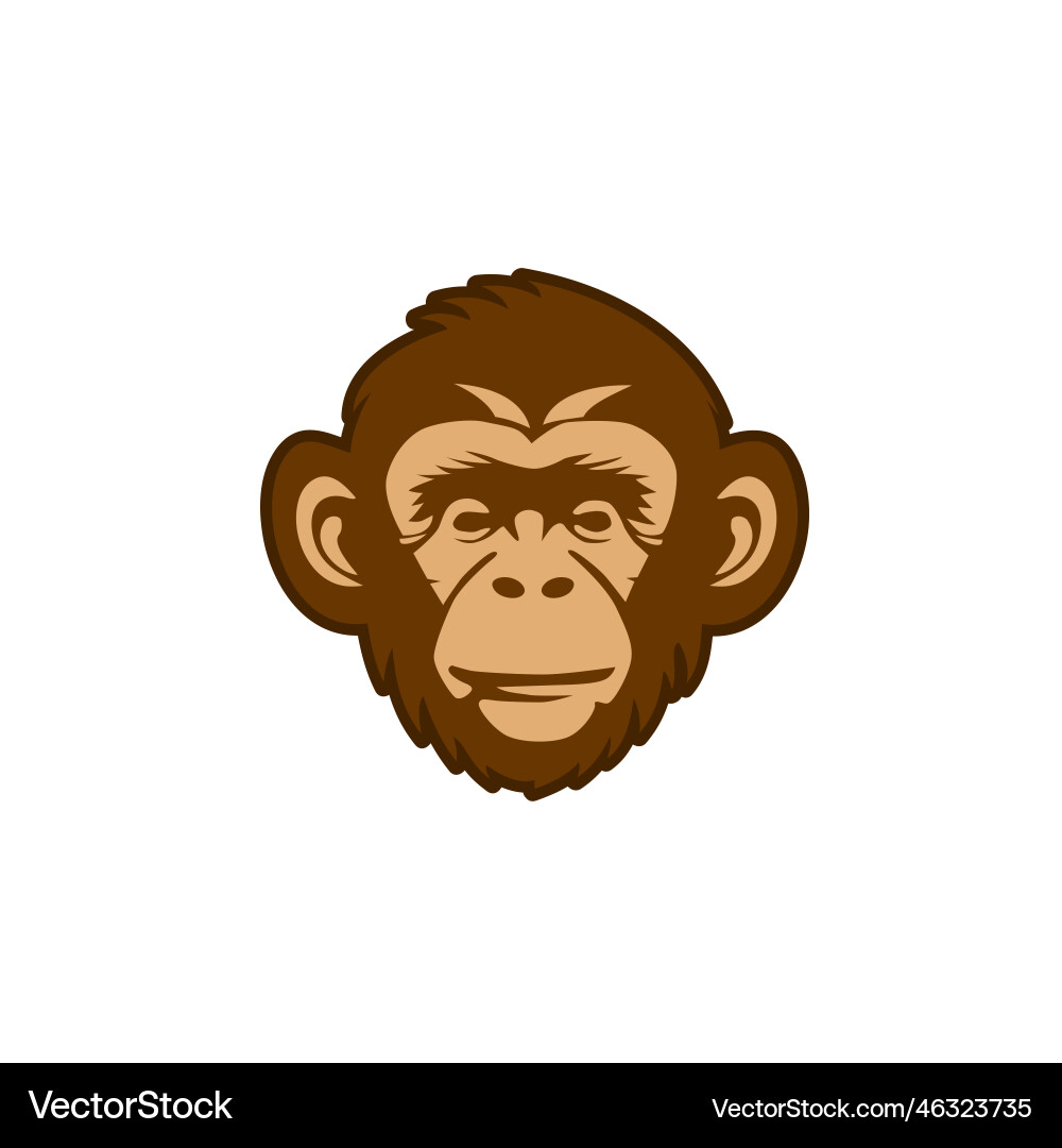 Monkey head design Royalty Free Vector Image - VectorStock
