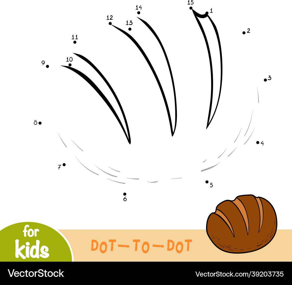 Numbers game education for children bread Vector Image