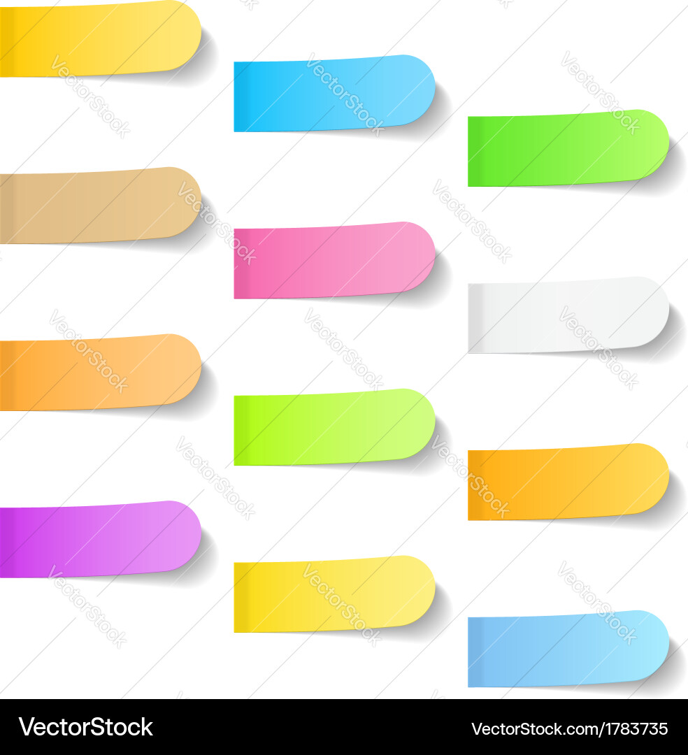 Sticky papers Royalty Free Vector Image - VectorStock