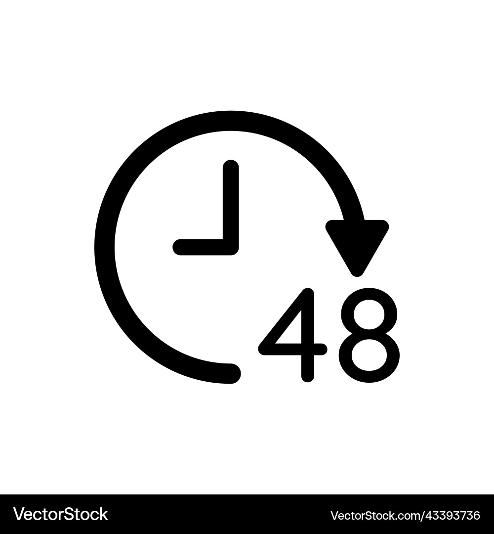 Premium Vector 48 Hours Time Icon Clock Icon Vector Clock Logo