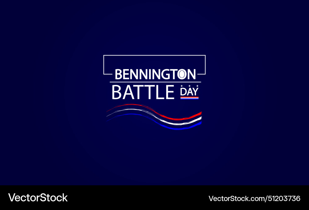 Bennington battle day tribute usa flag text design