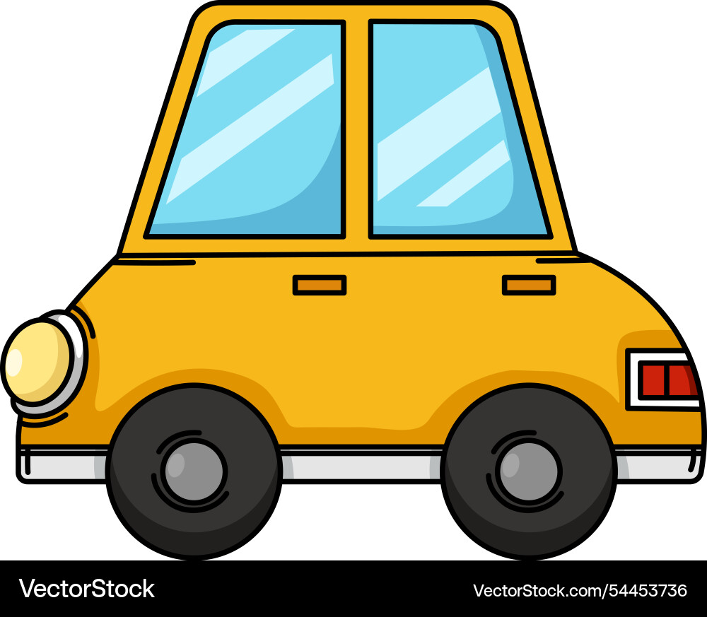 Car outline white on background Royalty Free Vector Image
