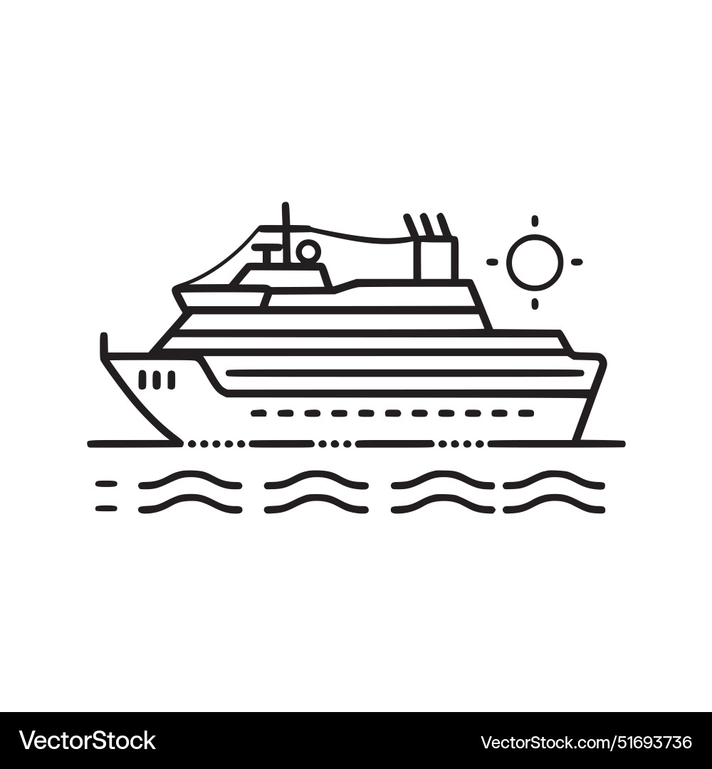 Cruise ship icons Royalty Free Vector Image - VectorStock