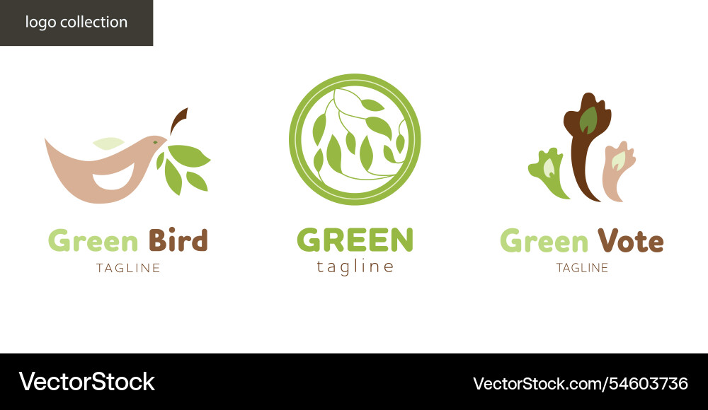 Eco logo set Royalty Free Vector Image - VectorStock