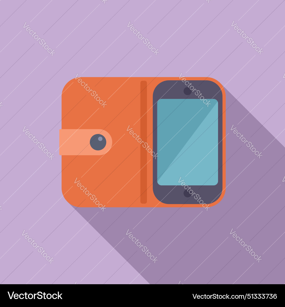 Modern smartphone and wallet Royalty Free Vector Image