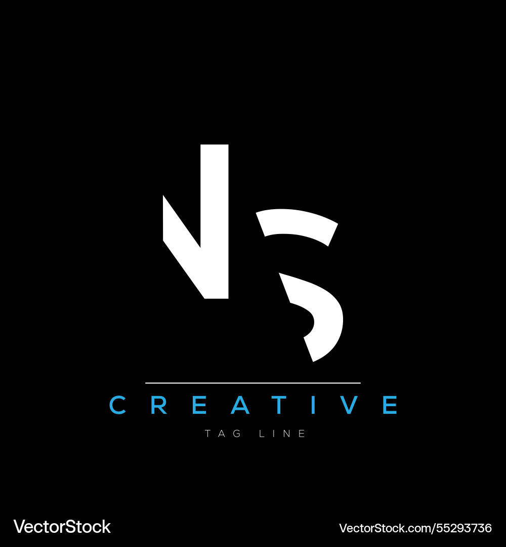 Ns creative monogram logo Royalty Free Vector Image