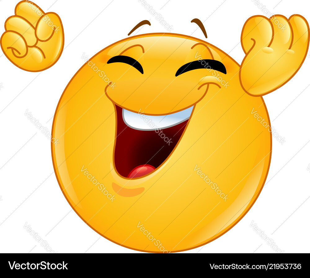 Winning gesture emoticon Royalty Free Vector Image