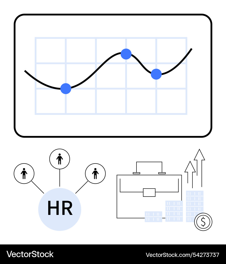 Hr management integrating people performance Vector Image
