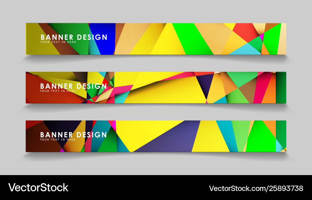 Abstract rectangular banners with colorful Vector Image