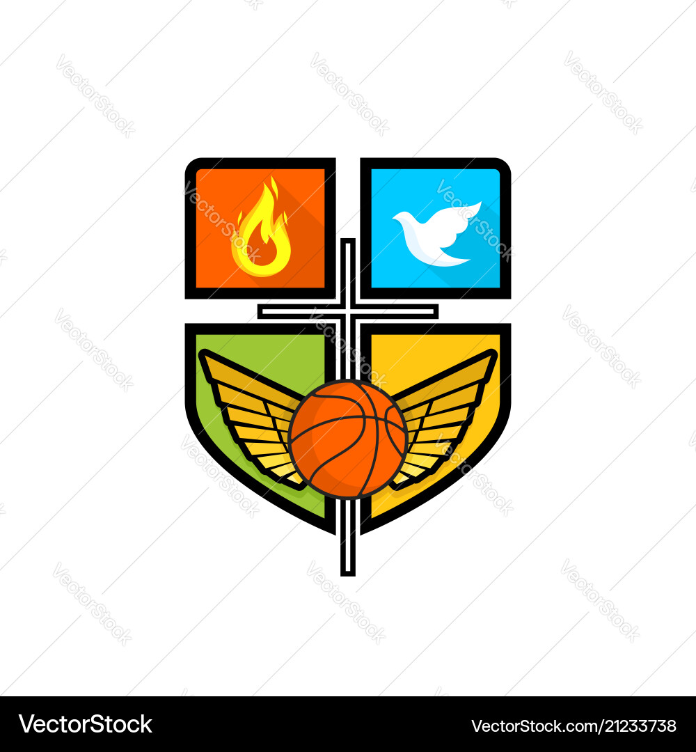 Athletic christian logo Royalty Free Vector Image