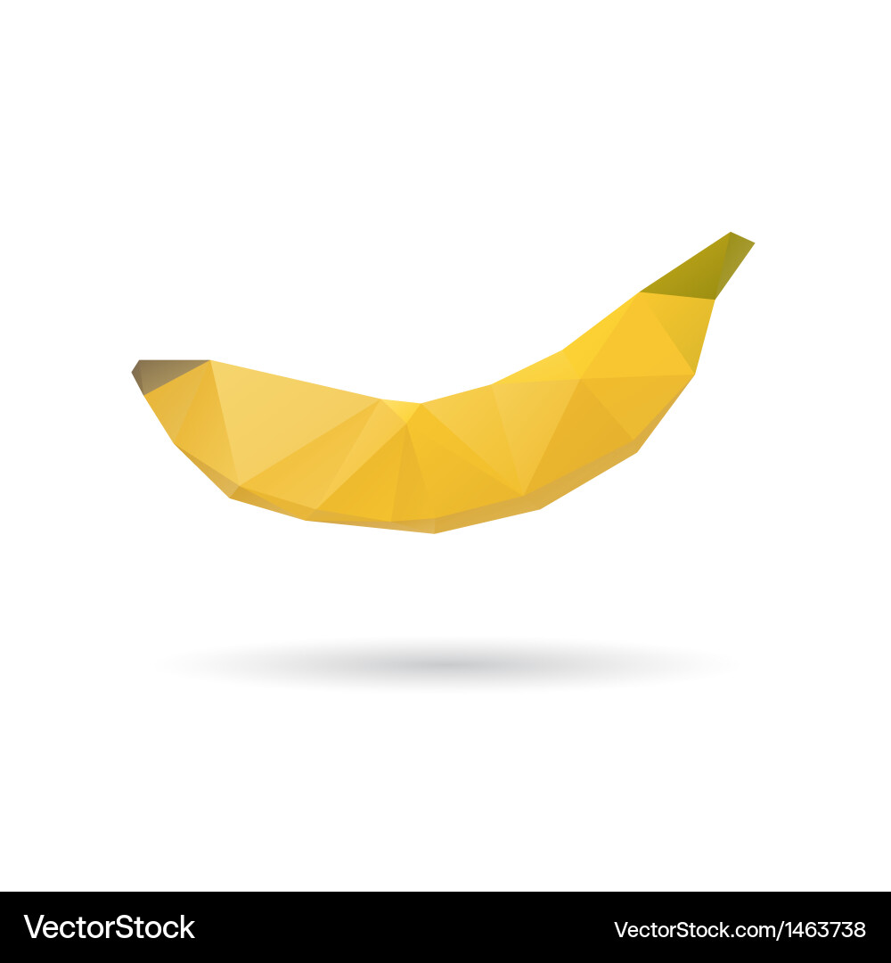 Banana abstract isolated on a white backgrounds Vector Image