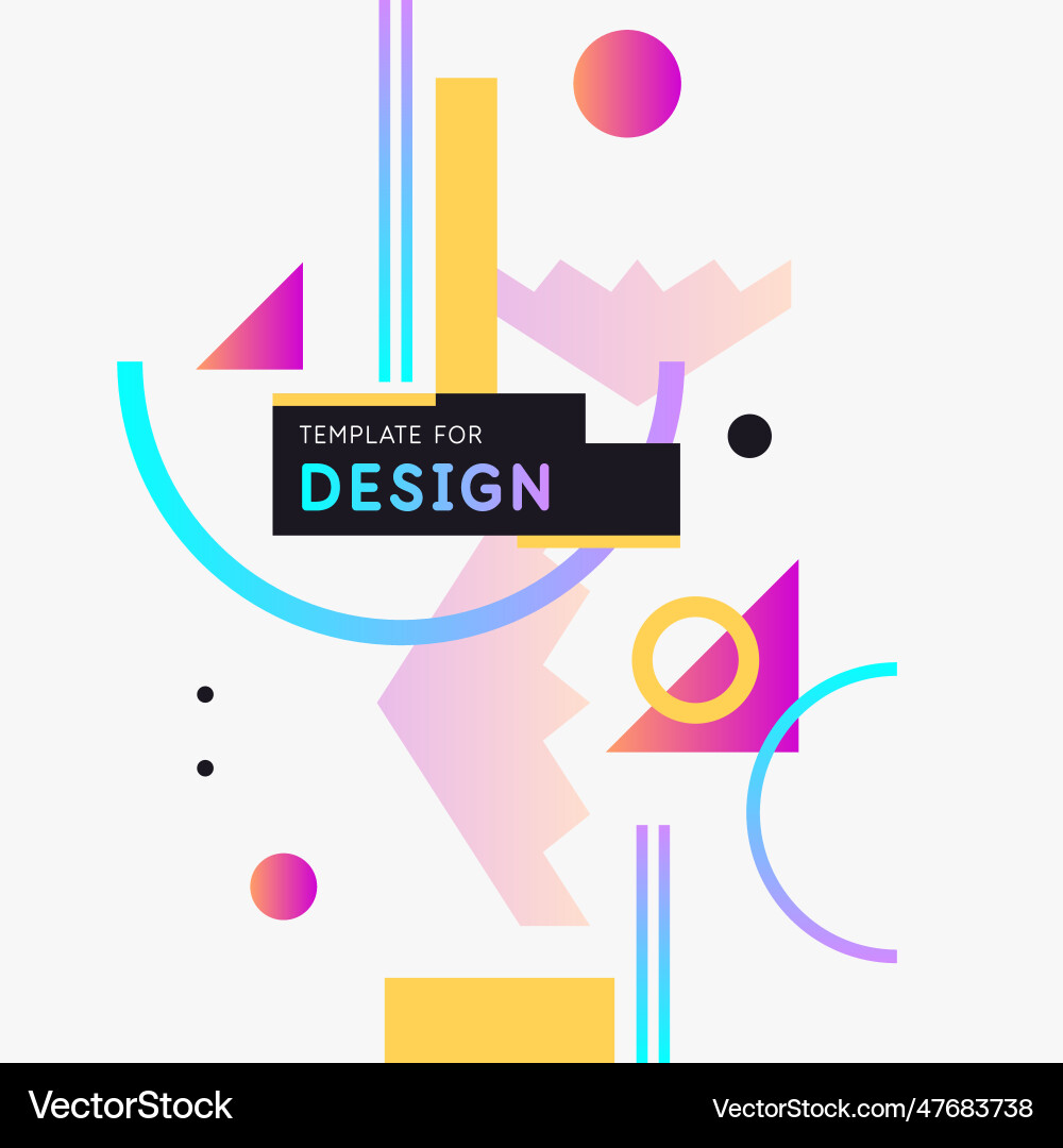 Composition with geometric shapes abstract Vector Image