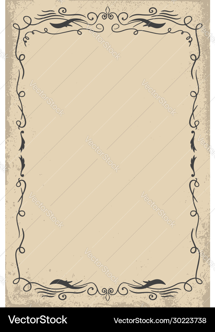 Empty template vintage poster design element Vector Image