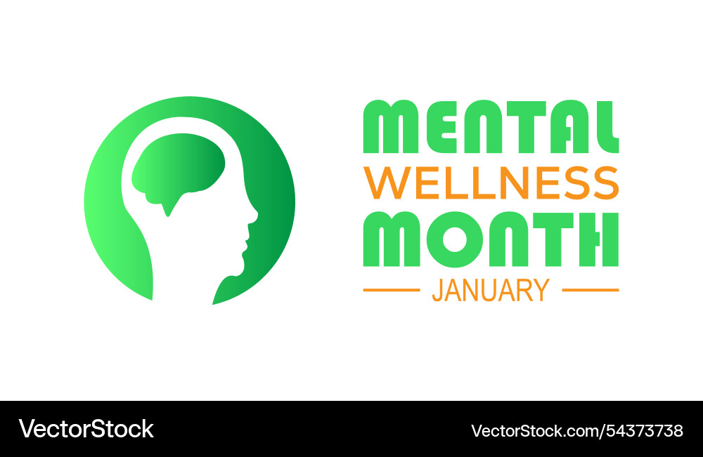 Mental wellness month Royalty Free Vector Image