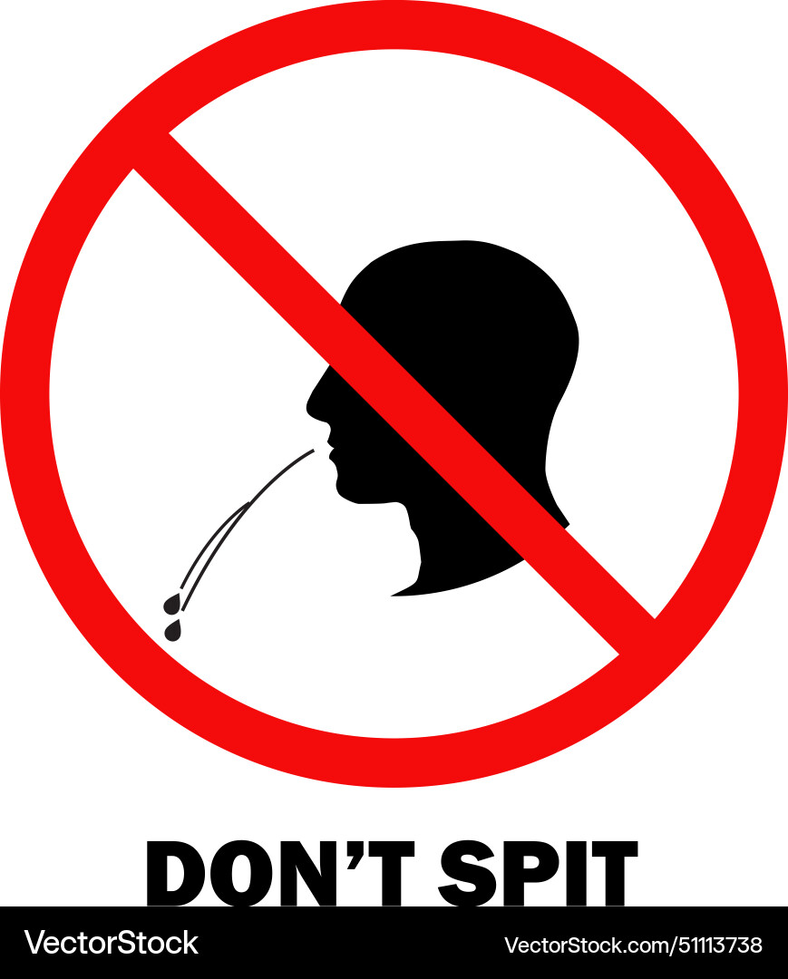 No spitting icon board sign do Royalty Free Vector Image