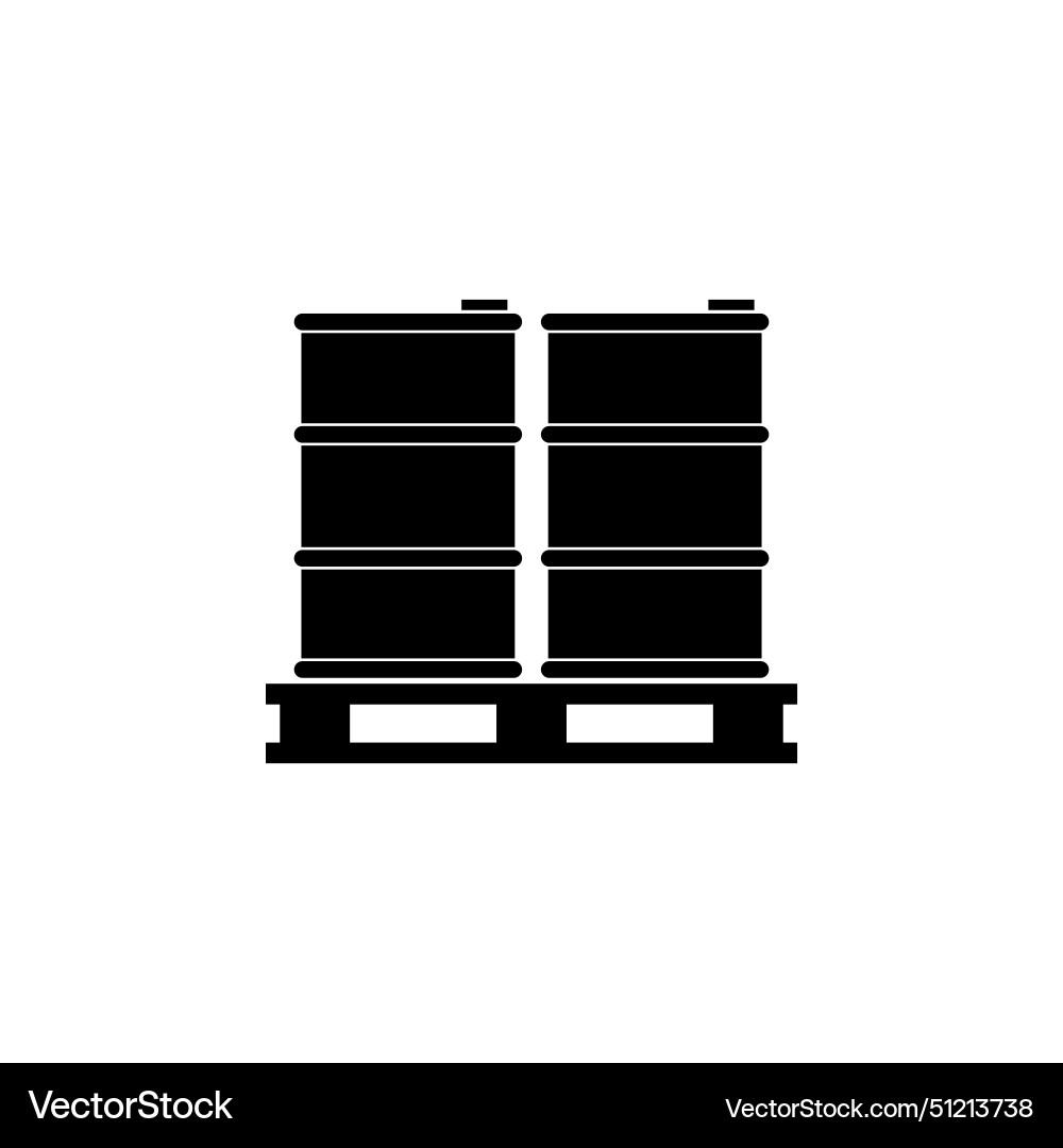 Palette barrels oil flat icon Royalty Free Vector Image