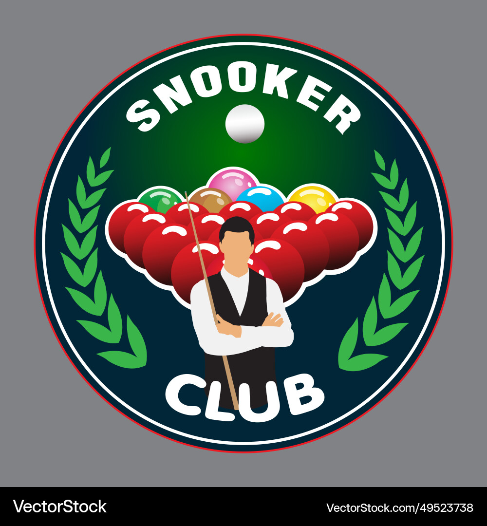 Snooker club logo Royalty Free Vector Image - VectorStock