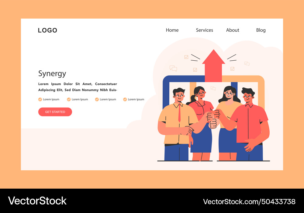 Synergy cooperation for additional business Vector Image