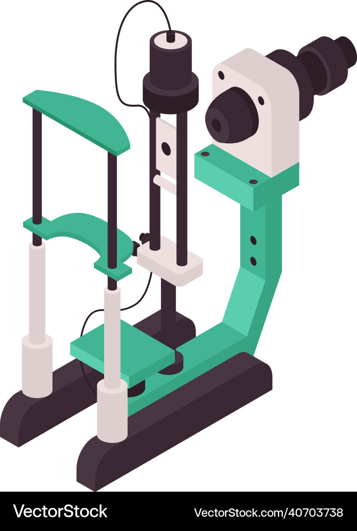 Vision correcting machine composition Royalty Free Vector