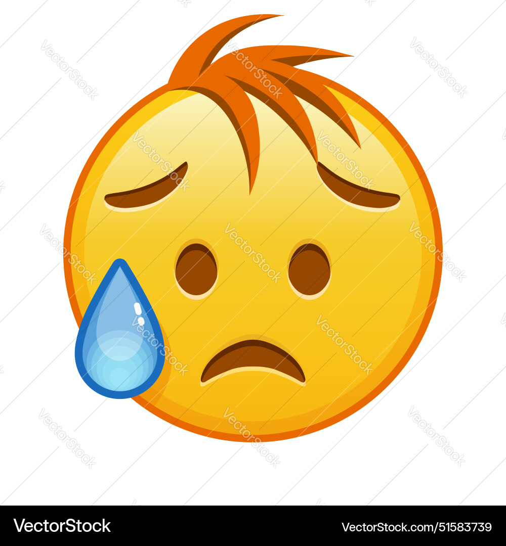 Face with an expression of disappointment Vector Image