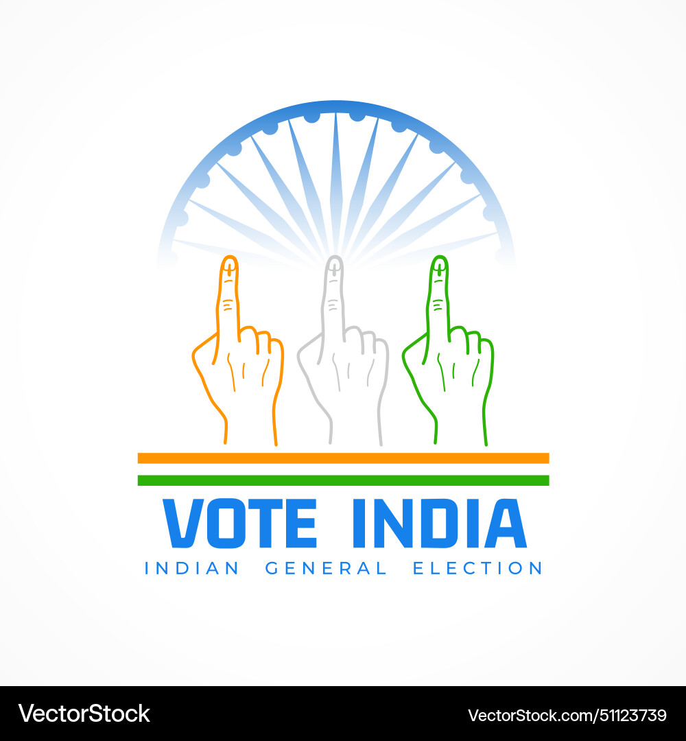 Indian general election voting background Vector Image