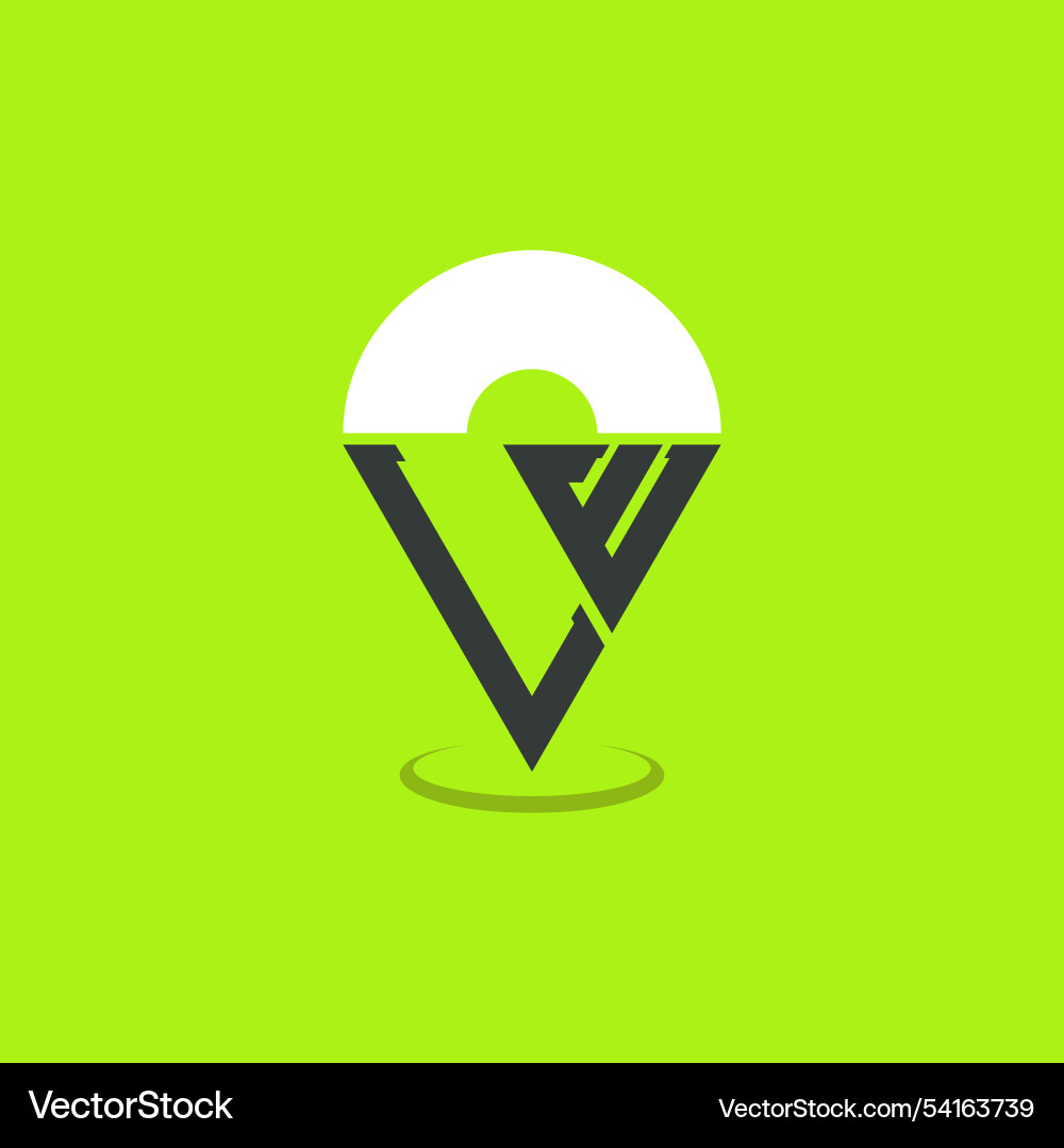 Letter le location logo design modern initials Vector Image