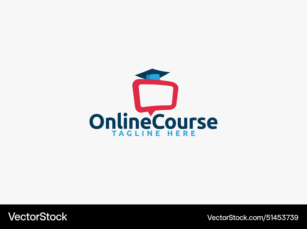 Online course logo with a combination of a Vector Image
