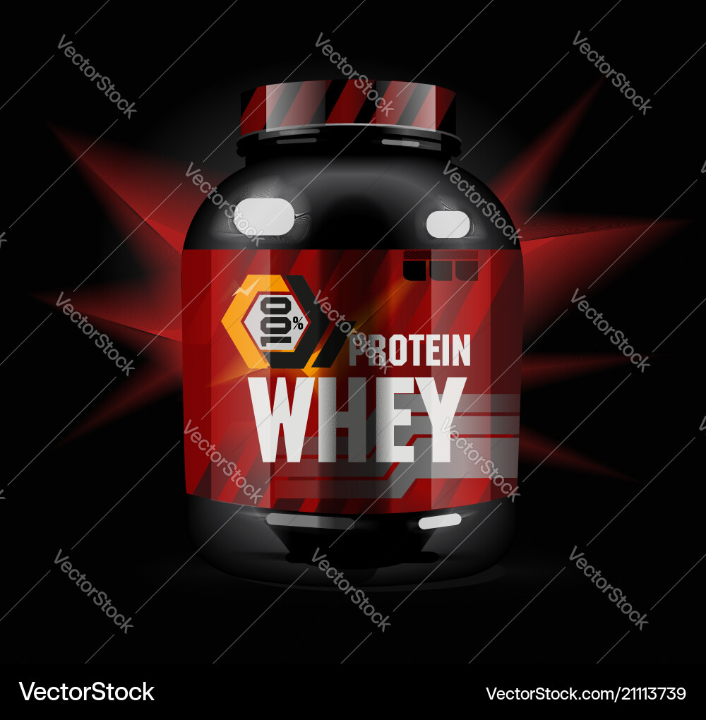 Sports nutrition - protein whey Royalty Free Vector Image