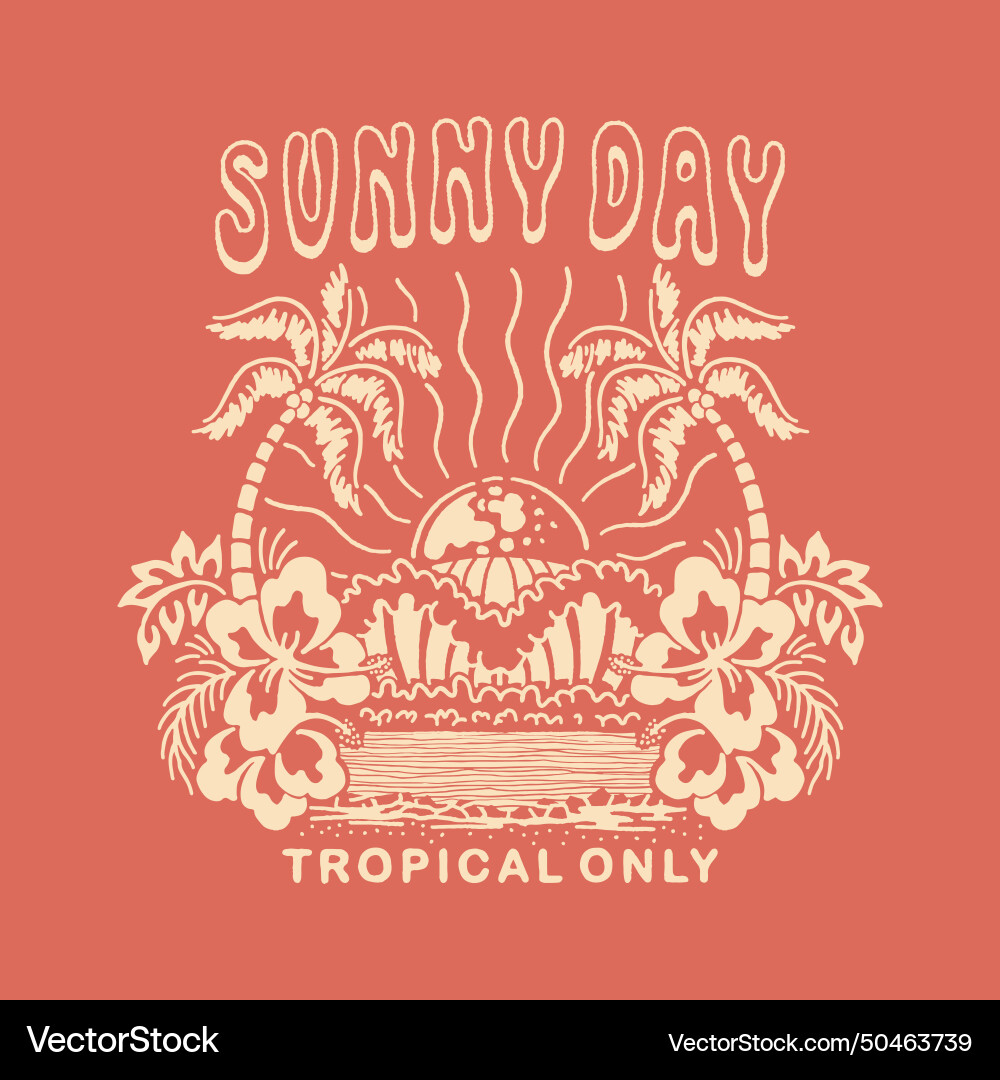 Tropical Sunny Day Royalty Free Vector Image - VectorStock