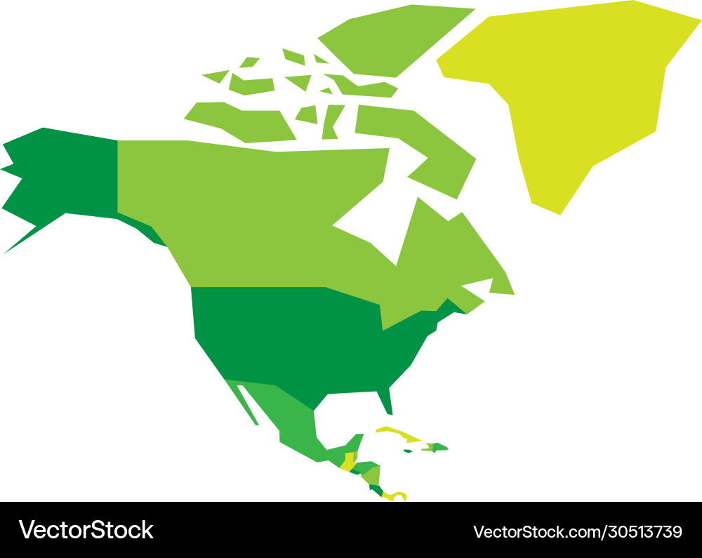 Very simplified infographical political map Vector Image