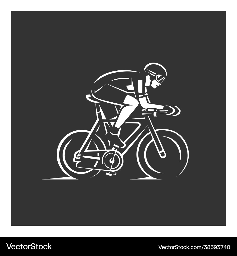 Cyclist bike Royalty Free Vector Image - VectorStock