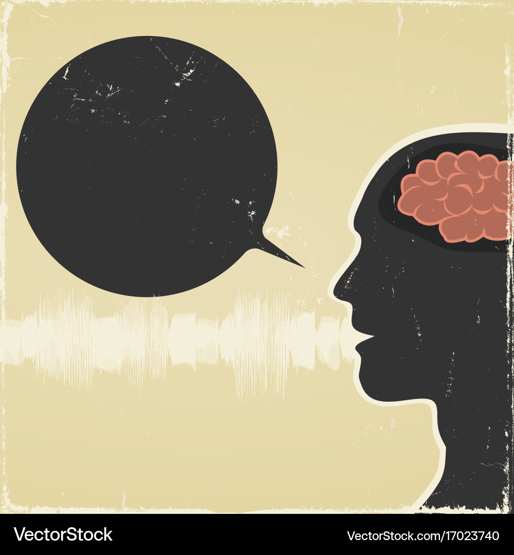 Grungy human voice Royalty Free Vector Image - VectorStock