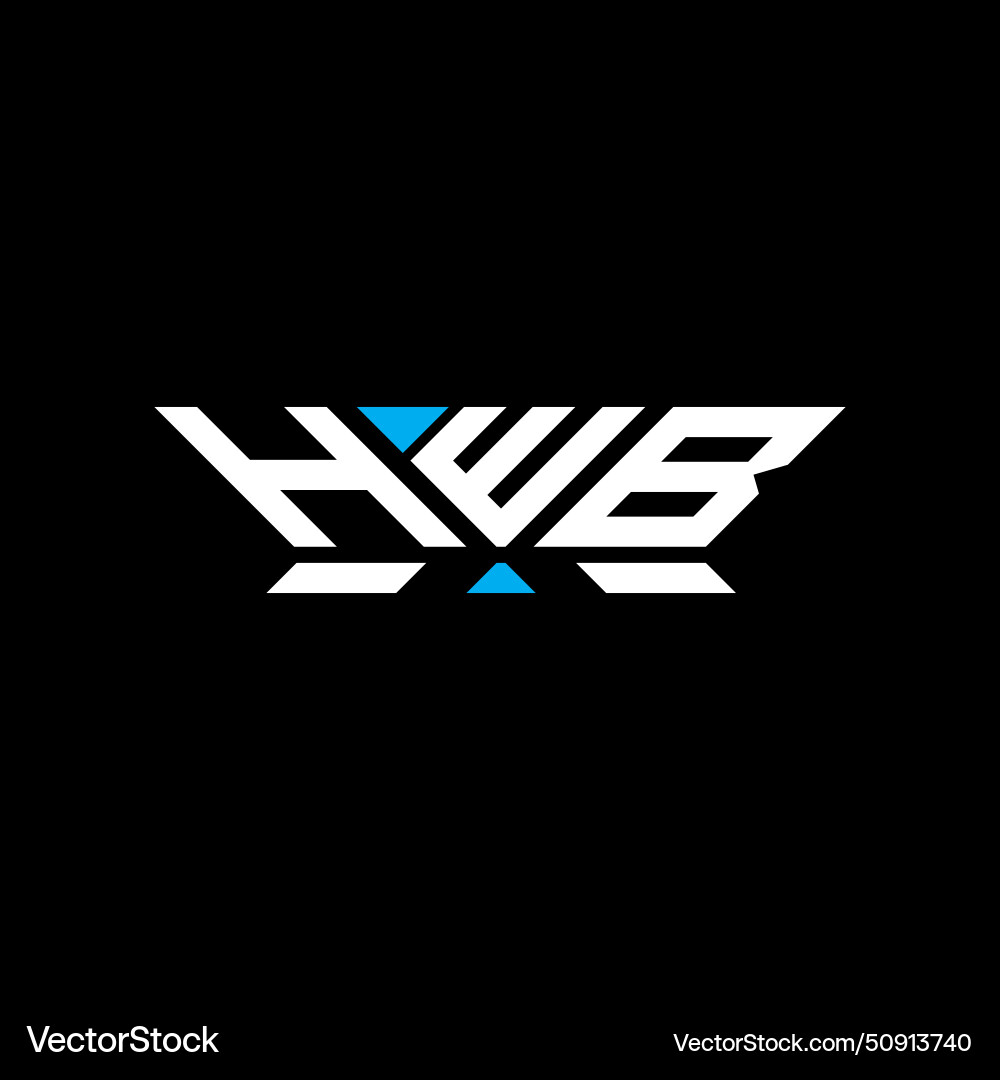 Hwb letter logo design simple and modern Vector Image