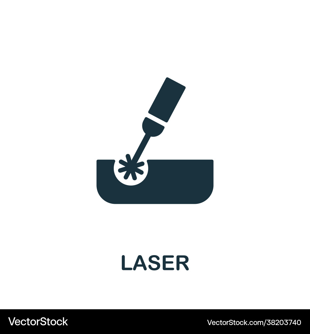 Laser icon monochrome simple element from Vector Image