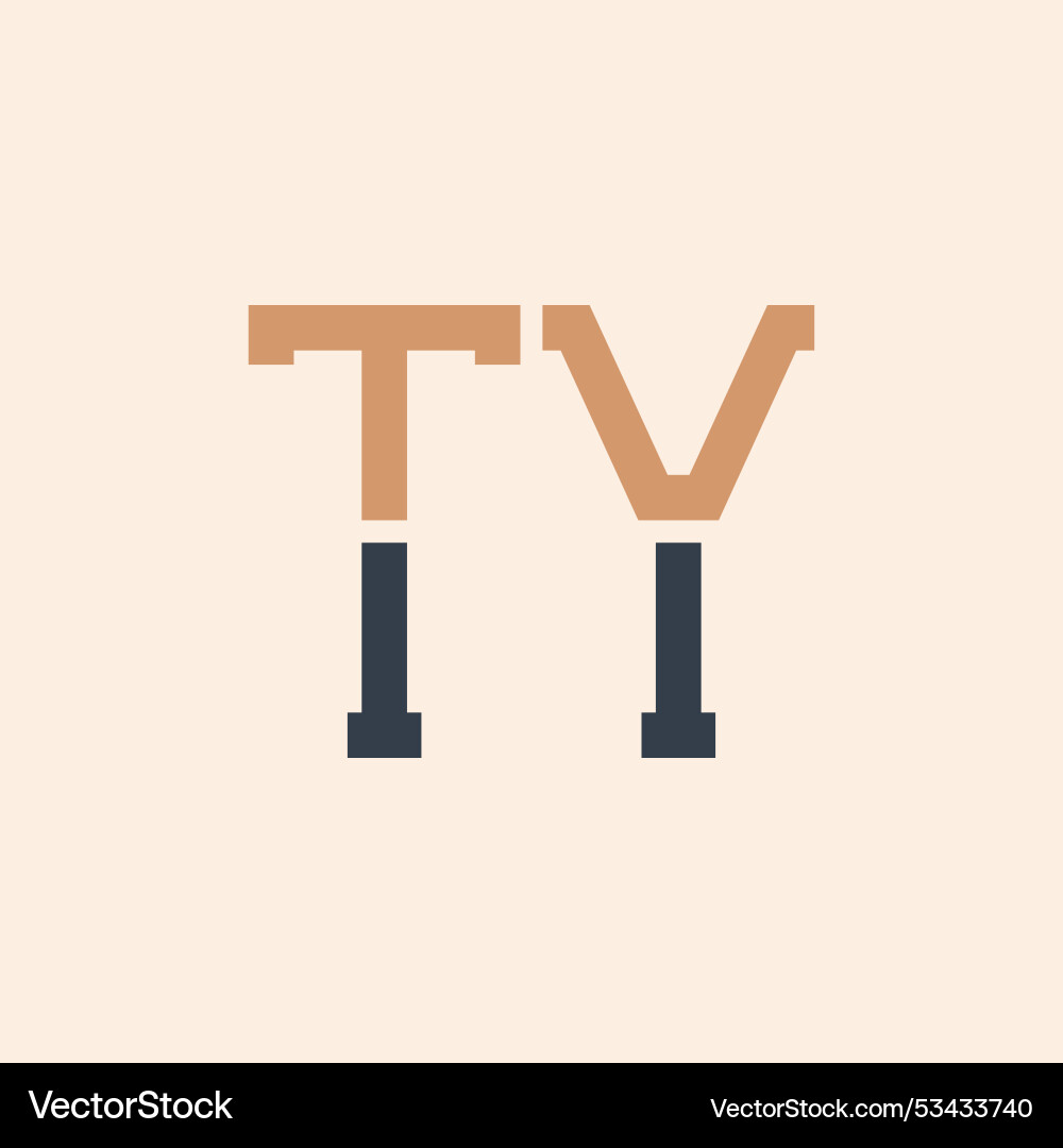 Modern ty letter logo design creative Royalty Free Vector