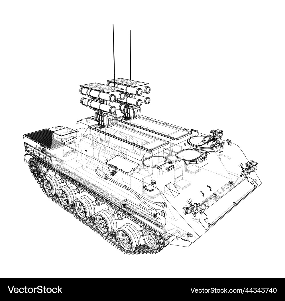 Panzerwagen mit Panzerung Lizenzfreies Vektorbild