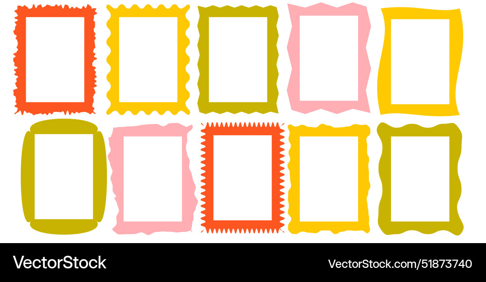 Set colored frame 080624 Royalty Free Vector Image