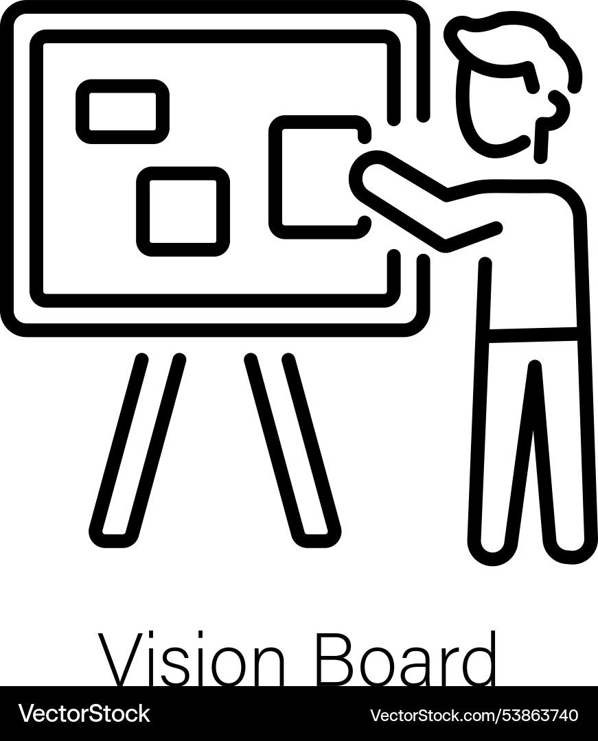 Vision board Royalty Free Vector Image - VectorStock