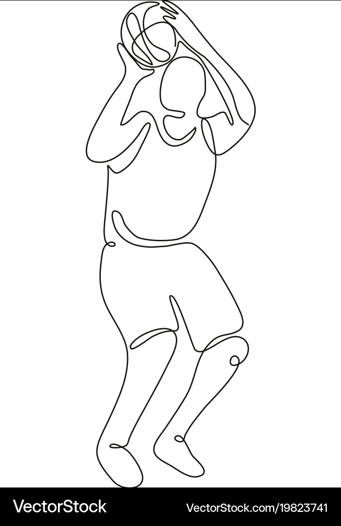 Basketball Free Throw Line Art Royalty Free Vector Image