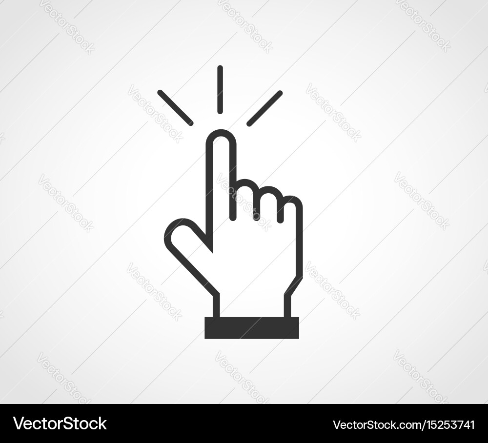 Click hand Royalty Free Vector Image - VectorStock