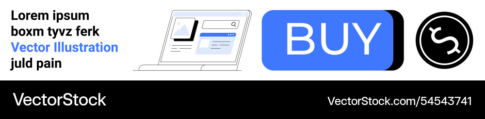 E-commerce elements including text digital Vector Image