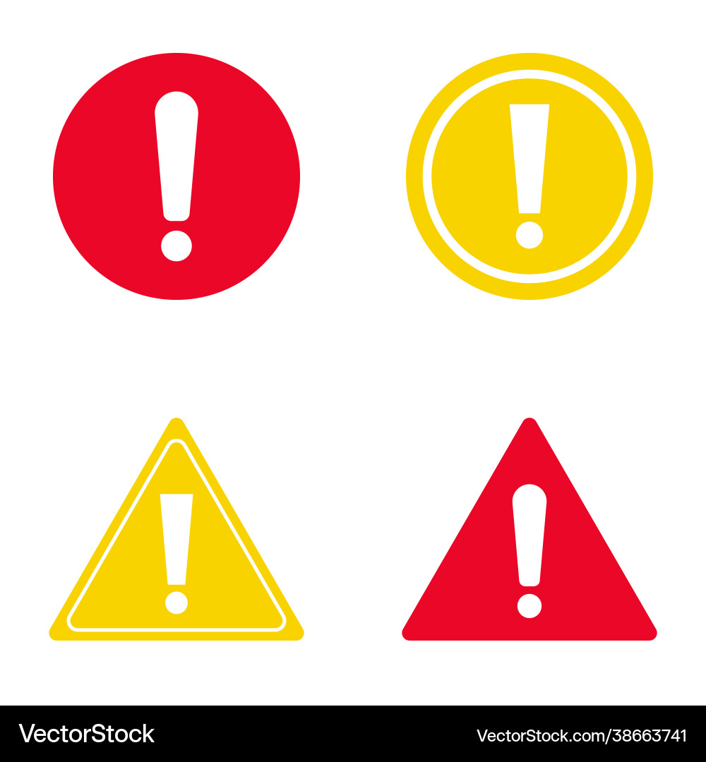 Exclamation mark icon Royalty Free Vector Image